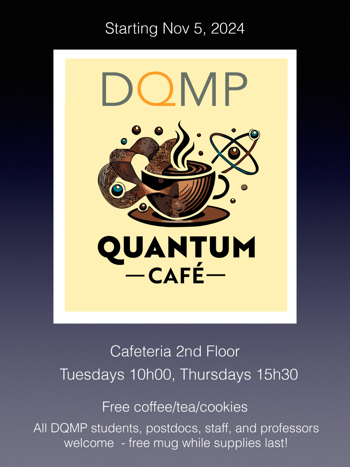 DQMP Quantum Café starting on November 5th - DQMP